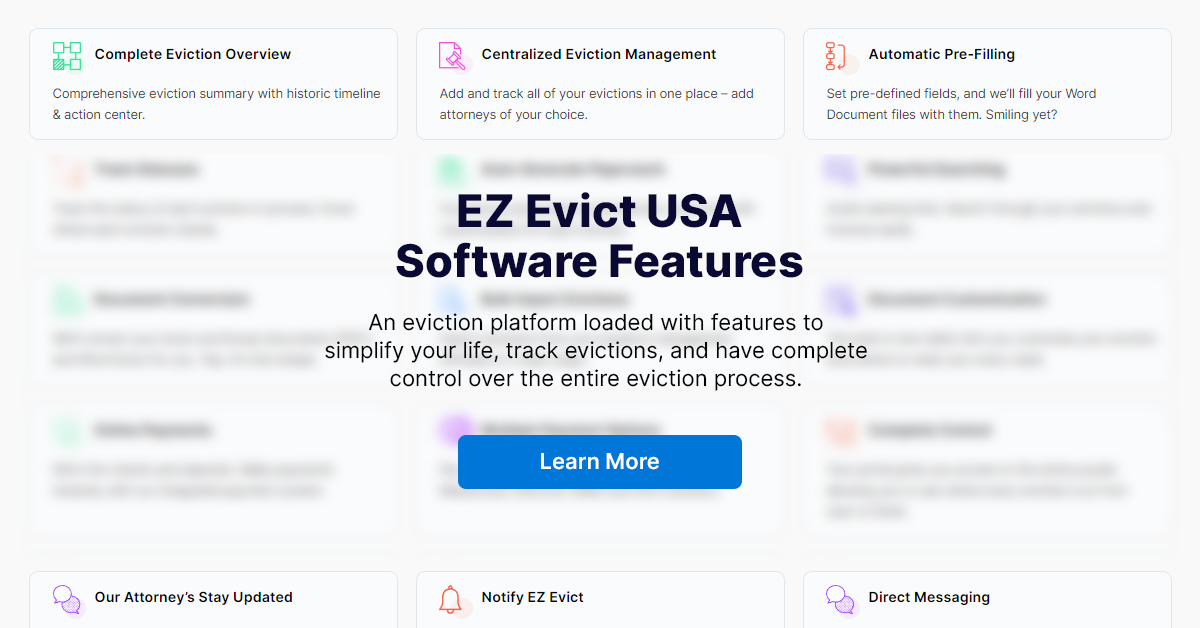 Eviction Management Software Features | EZ Evict USA